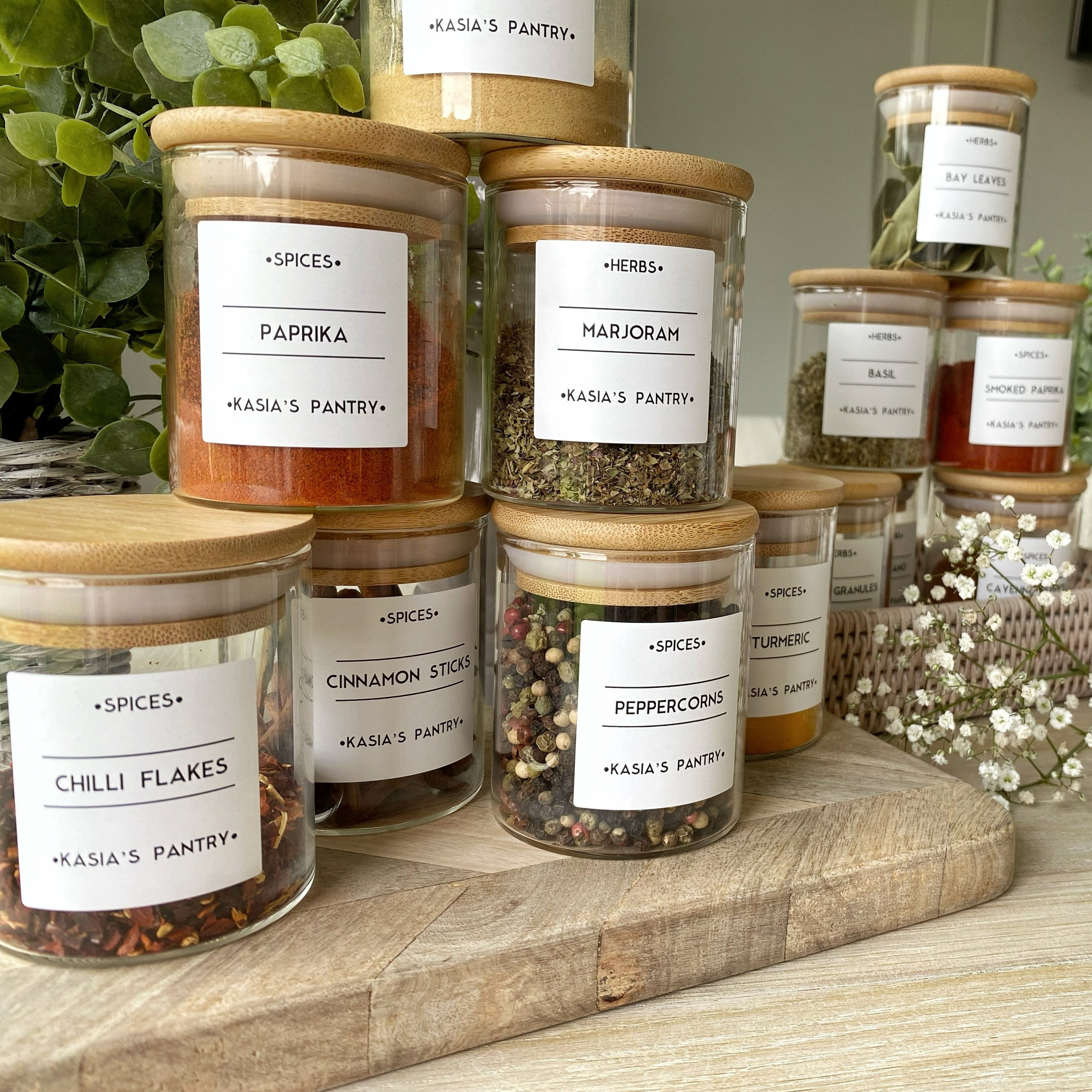 Pantry Labels Spice Collection Paper Ink