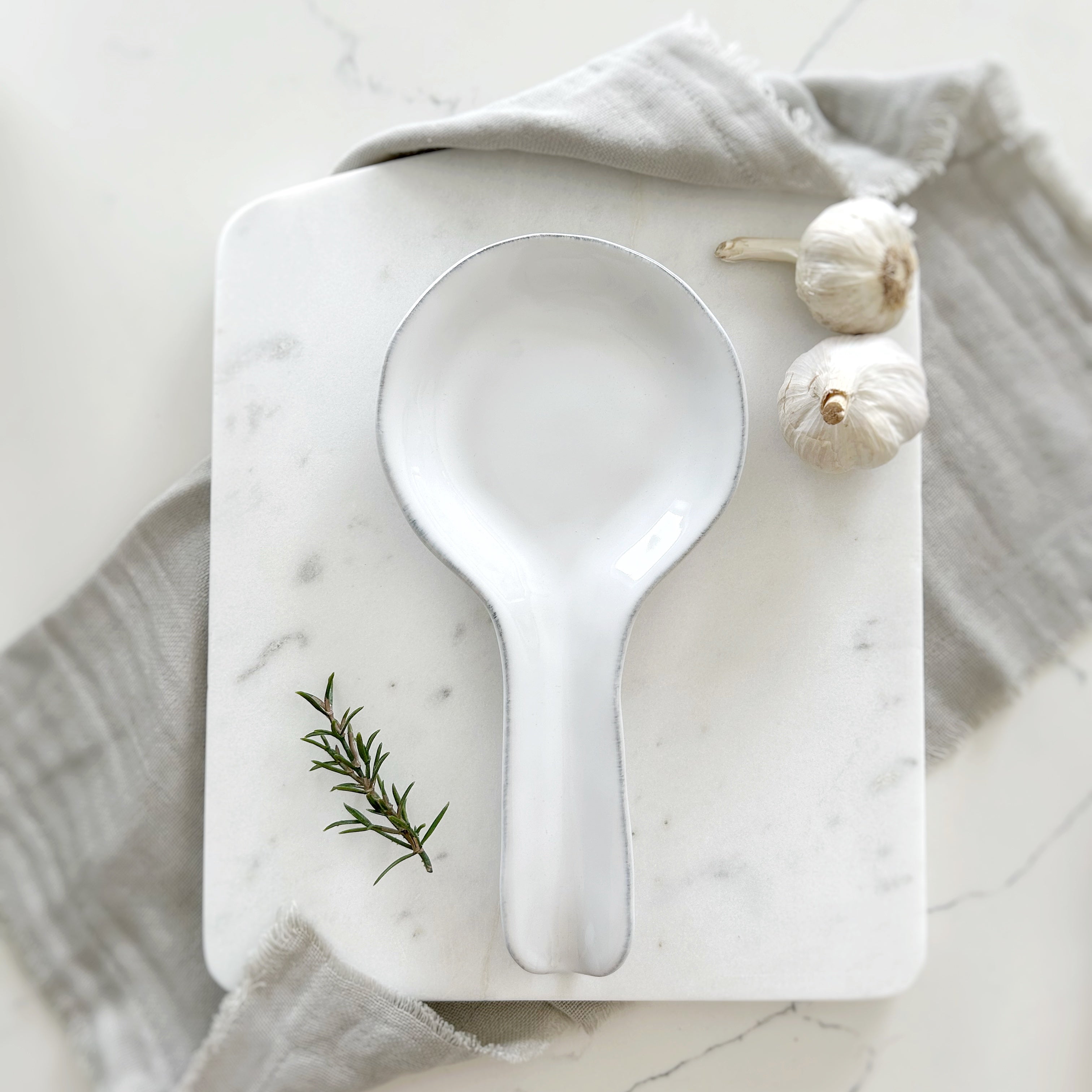 White Spoon Rest – Paper & Ink